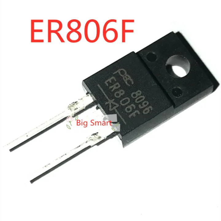 5ชิ้น ER806F UF806F Diode ไดโอดดูดซับรวดเร็ว8A 600V TO-220F-2 | Lazada ...