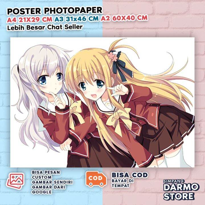 Poster Charlotte Hisan Dinding Anime Wibu Nao Tomori Yuu Shunsuke Ayumi ...