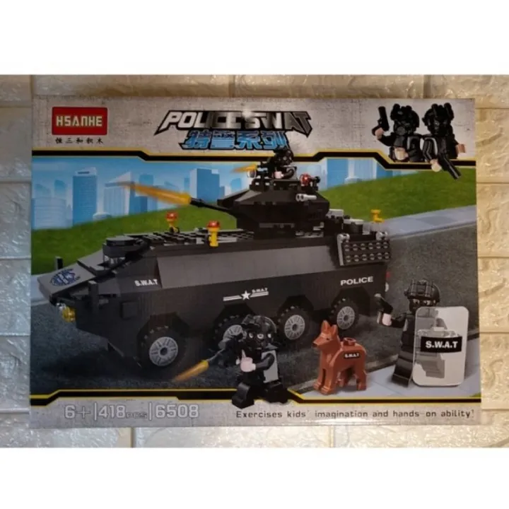 OZQ152 HSANHE Police Swat LEGO car | Lazada PH