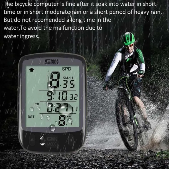 Digital Speedometer Odometer LCD Waterproof Bike Bicycle Cycling ...