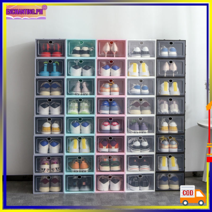 COD️ Extra Large Shoe Box Foldable Drawer Case Storage Organizer Shoes ...