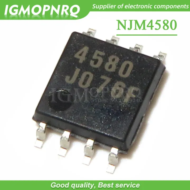 50PCS NJM4580M NJM4580 4580 SOP-8 IC dual op amp noiseless audio amplifier IC chip New Original ...