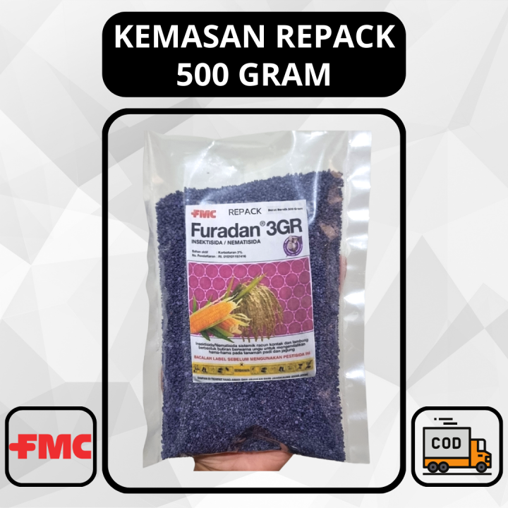 FURADAN 3GR Kemasan Repack 500 Gram Bahan Aktif Karbufuran 3% ...
