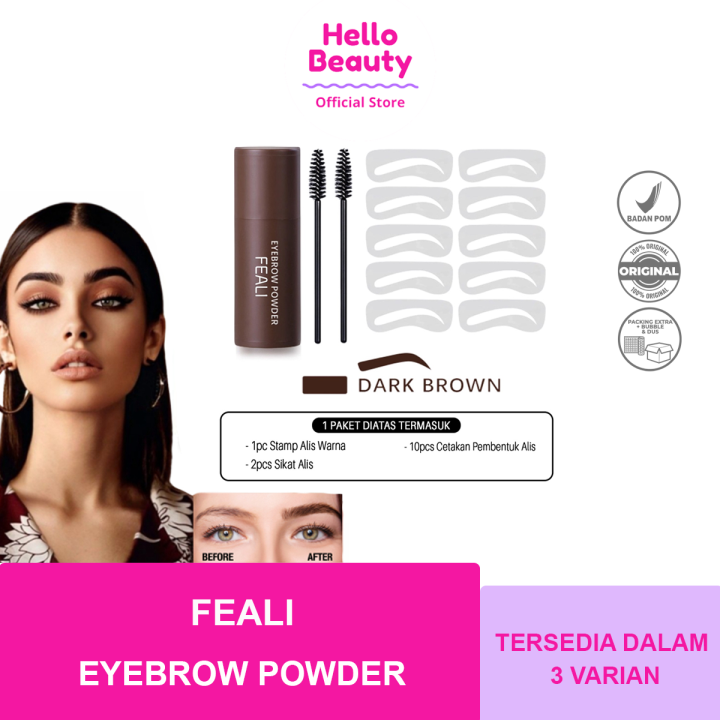 FEALI Eyebrow Powder Cetakan Alis Original Shaping Eyebrow Stamp Alis ...