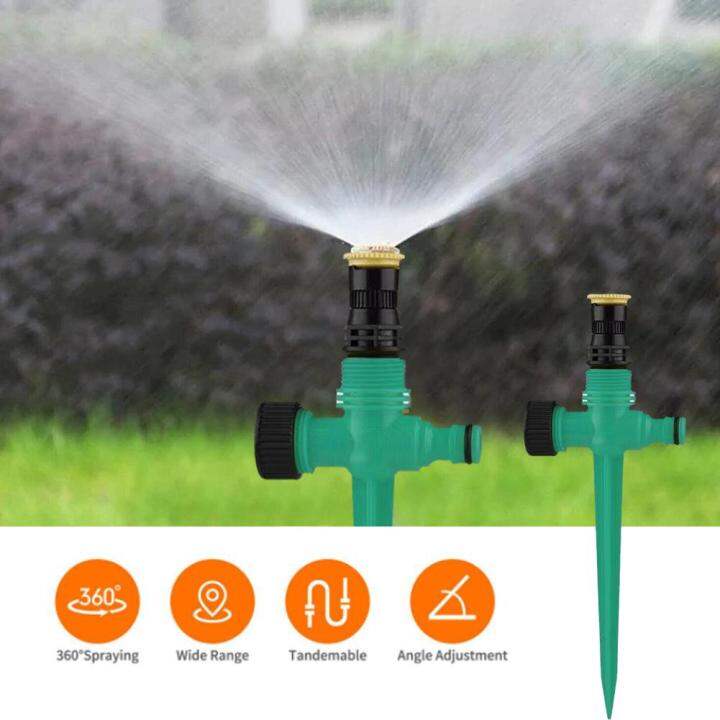 Lawn Sprinkler 360° Rotation Auto Irrigation System Nozzle Adjustable ...