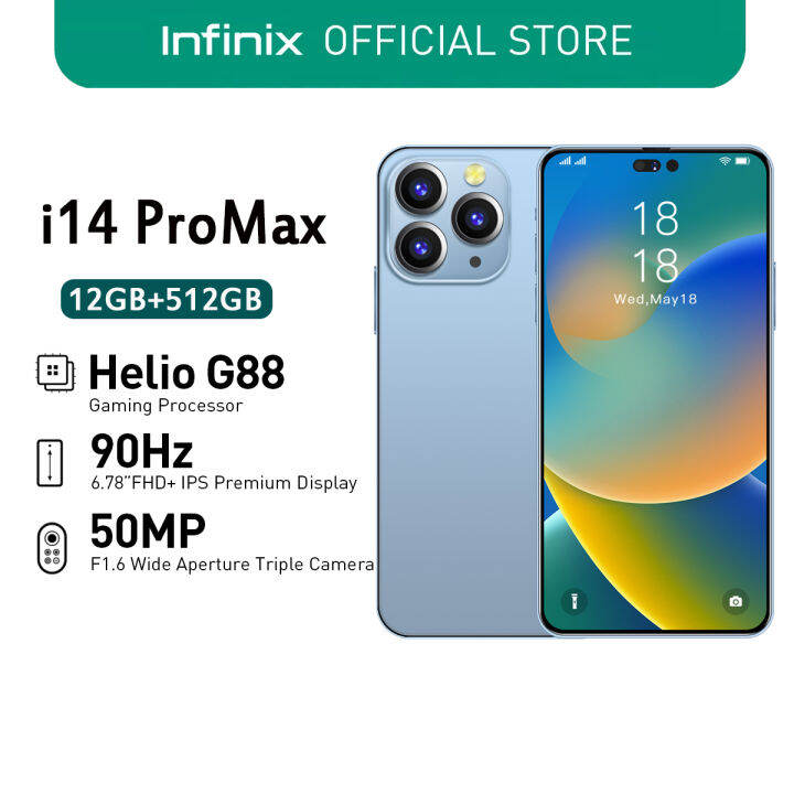 Infinjx i14 pro max, 8GB + 256GB, 6.6" IPS Display ( (1 year local ...