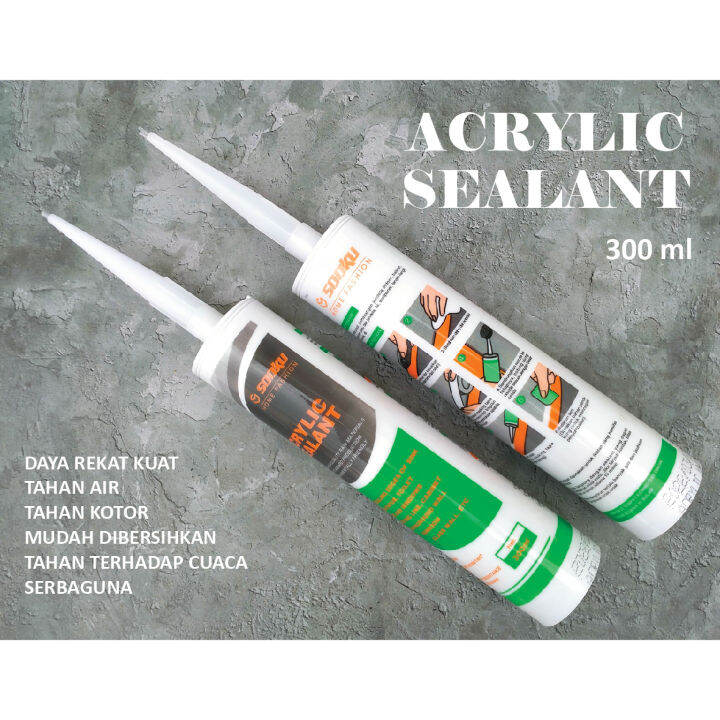 TS LEM ACRYLIC SEALANT / LEM KACA JENDELA PINTU UNTUK MENGISI CELAH ...