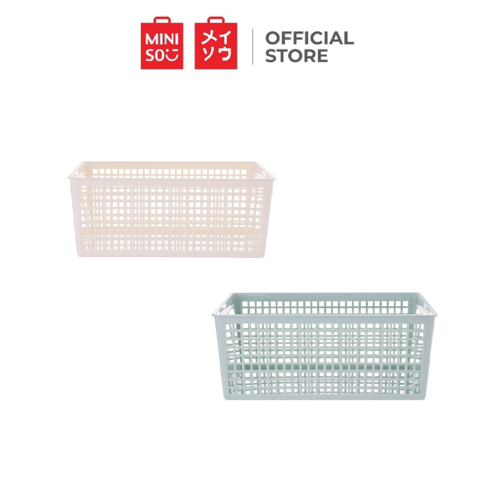 MINISO Storage Basket (Medium) Hallow Stackable Box Oraganizer ...