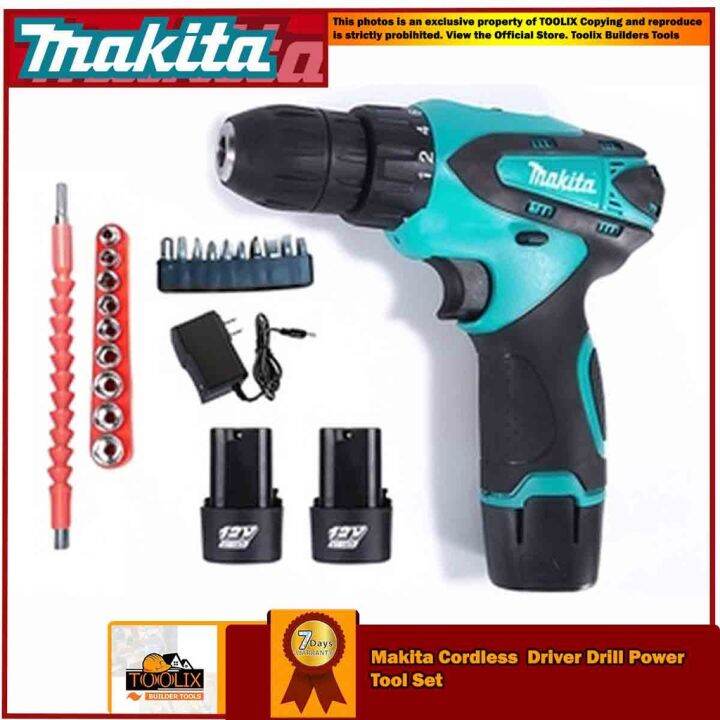 Makita Cordless Drill Set Portable Electric Drill Set Cordless Hand ...