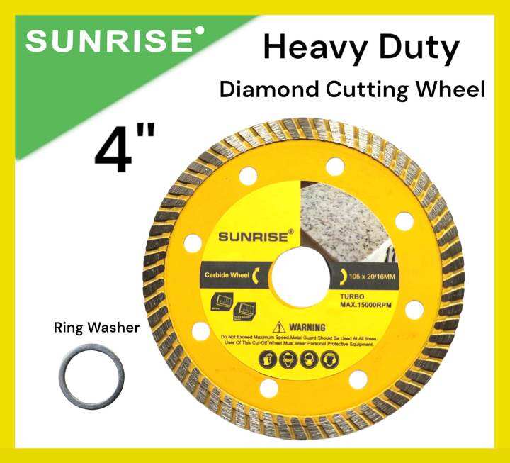 Sunrise Heavy Duty Diamond Cutting Wheel 4" | Lazada PH