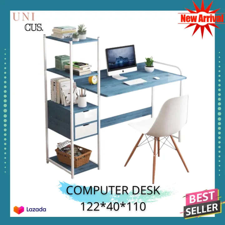 UNICUS. Computer Desk 122x40x110cm Student Household Desk Study Table ...