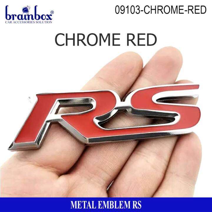 Emblem Besi Logo RS Road Sailing Metal Logo Tempelan Body Mobil Racing ...