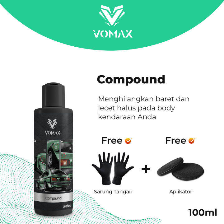 VOMAX Compound - Penghilang Baret Lecet Body Mobil Motor Kompon Poles ...