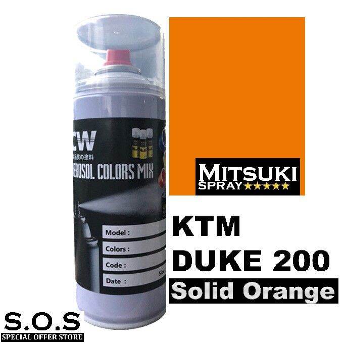 KTM Duke 200 2K Paint Solid Orange T20214 Cat Motor Spray 400ml | Lazada