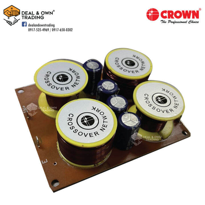 Crown Yellow Box CN-330 300W 8 Ohms 3 Way Dividing Network Crossover ...
