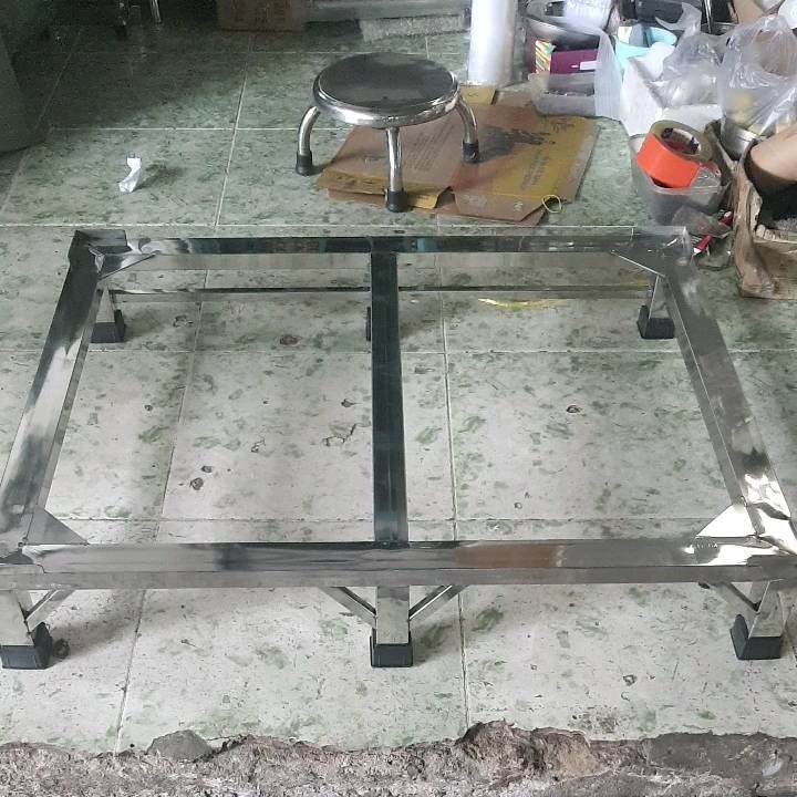 Chân inox để tủ lạnh dạng lớn slide by slide , nhiều size khác nhau , cao 15cm .Inox 201 và inox ...