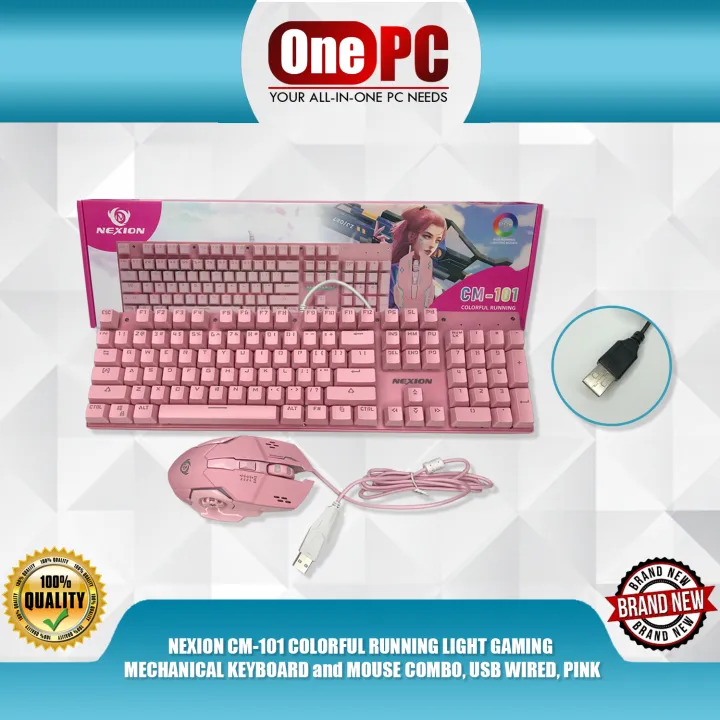 NEXION CM-101 COLORFUL RUNNING LIGHT GAMING MECHANICAL KEYBOARD and ...