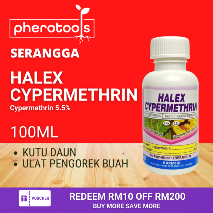 Pherotools Halex Cypermethrin 5.5EC (100ml )- insecticide racun ...