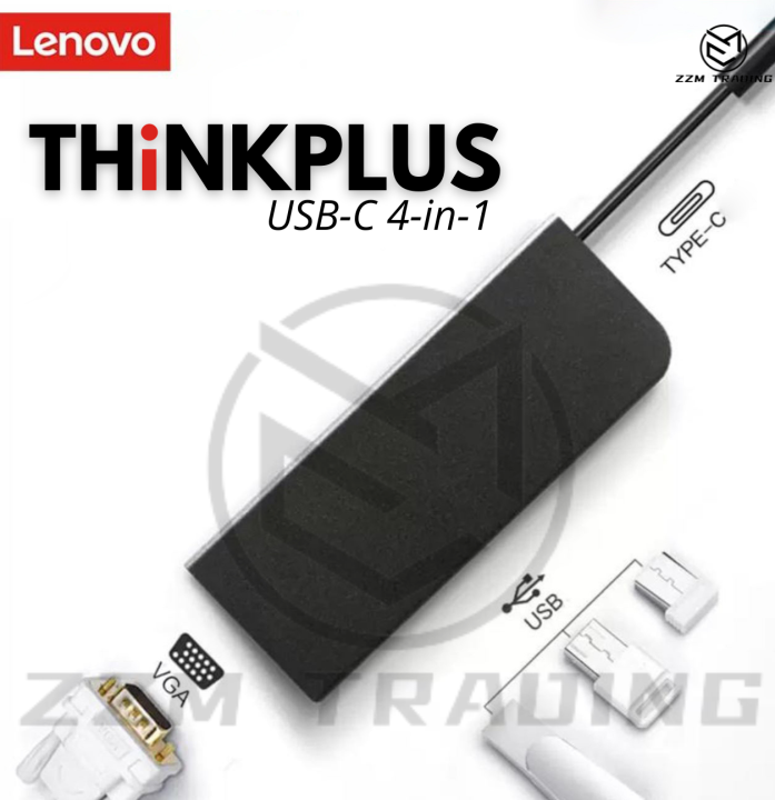 Lenovo Thinkplus USB-C 4in1 Hub Multifunction Adapter ZZM TRADING ...