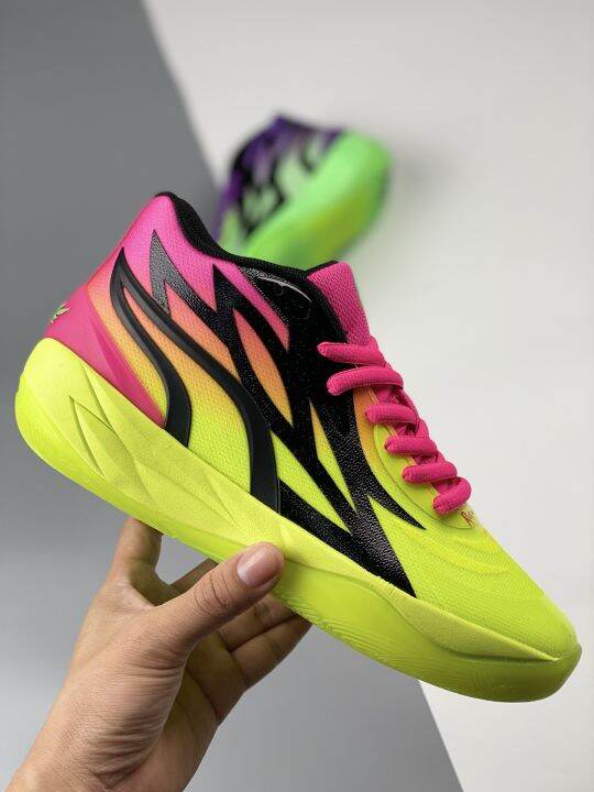 LaMelo Ball three ball generation mandarin orange red mid-top ...