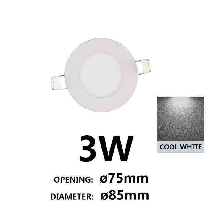 LiLi LED Ultra Thin Recessed Pin Light Downlight 220V 3W for Ceiling ...
