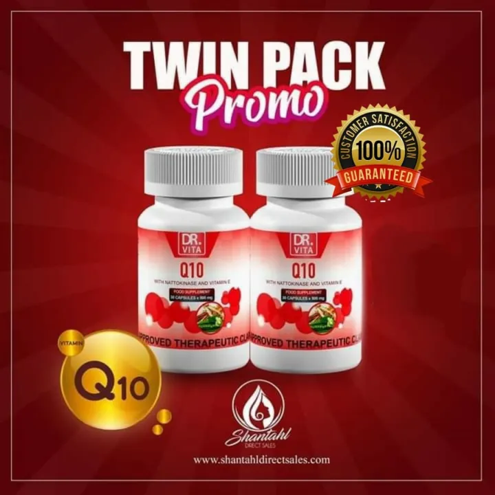 DR. VITA Q10 with NATTOKINASE & VITAMIN E 30 Capsules 2 bottles (twin pack) | Lazada PH