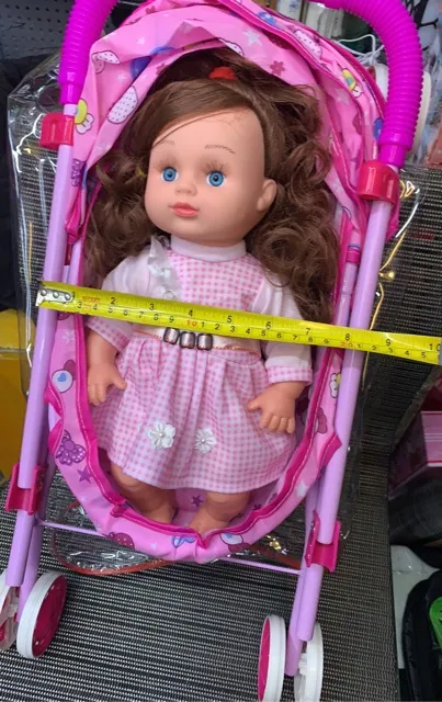 【MJCkwWjW】COD Baby doll with metal stroller with sounds(saying ,crying ...
