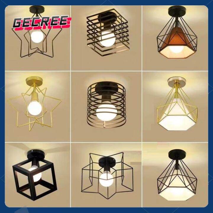 GECREE Industrial Metal Cage Hanging Light Living Room Pendant Light ...
