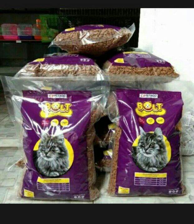 MAKANAN KUCING MURAH bolt pakan kucing repak bentuk ikan .rasa ikan ...