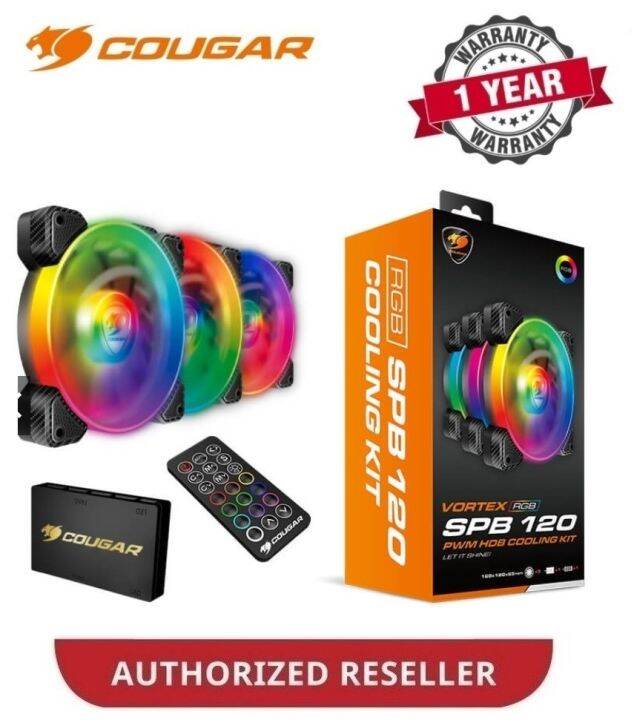COUGAR VORTEX RGB SPB 120 PWM CHASSIS FAN - 3 PACK + CONTROLLER | Lazada