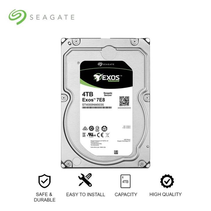 Seagate Exos 7E8 4TB 512n SATA 128MB Cache 3.5นิ้ว Enterprise ฮาร์ดไดร ...