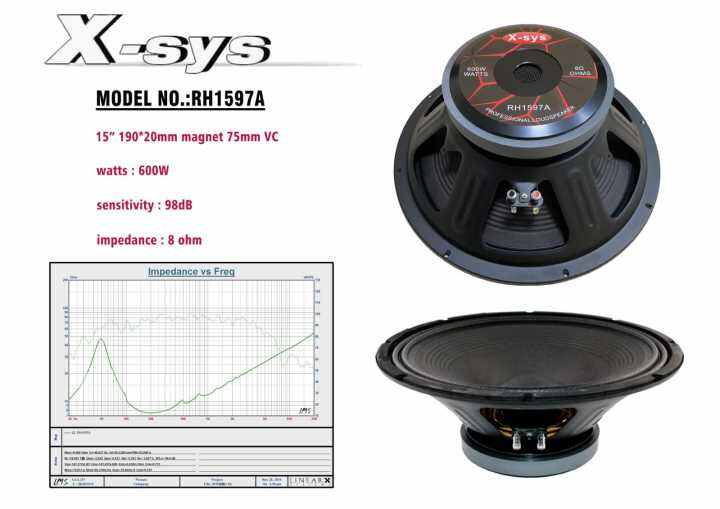 Speaker 15 Inch X-SYS RH1597A Original, Speaker 15 In | Lazada Indonesia