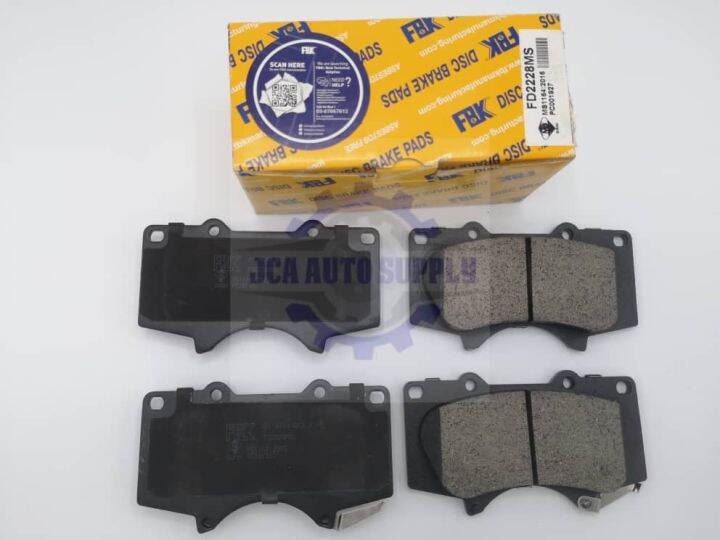 FBK Front Disc Brake Pad - Toyota Hilux GUN125, Fortuner, LandCruiser HDJ120 - FD2228MS | Lazada
