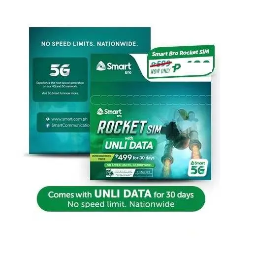 Smart Bro Rocket Sim Card for phone for pldt home wi fi-usb cable SIM ...