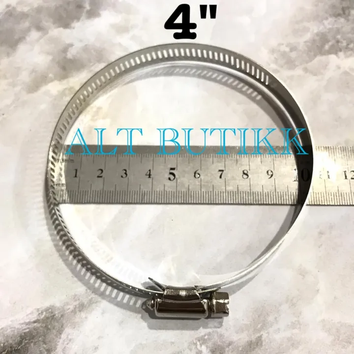 KLEM SELANG STAINLESS Uk. 4 INCH | HOSE CLAMP 4" | Lazada Indonesia