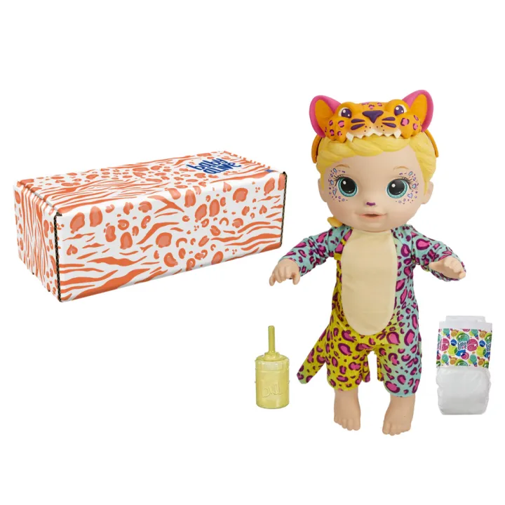 HASBRO Baby Alive F1231 Rainbow Wildcats Doll, Leopard, Blonde Hair เบ ...