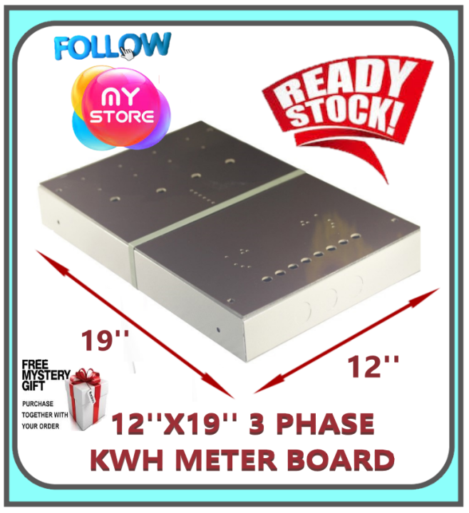 12''X19'' METAL METER BOARD THREE PHASE KWH METAL METER BOARD (TNB ...