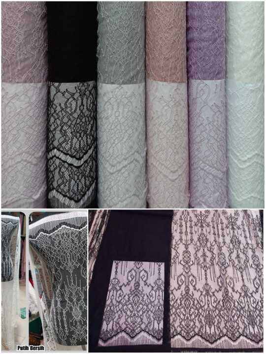 kain brokat chantily panel/bahan brokat chantily panel/kain perpanel ...