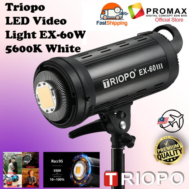 Triopo LED Video Light EX-60 III 5600K White Version Video Light ...
