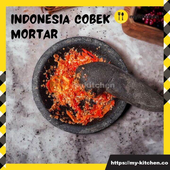 [MY KITCHEN] Indonesia Cobek Mortar Traditional Indonesia Cobek Batu ...