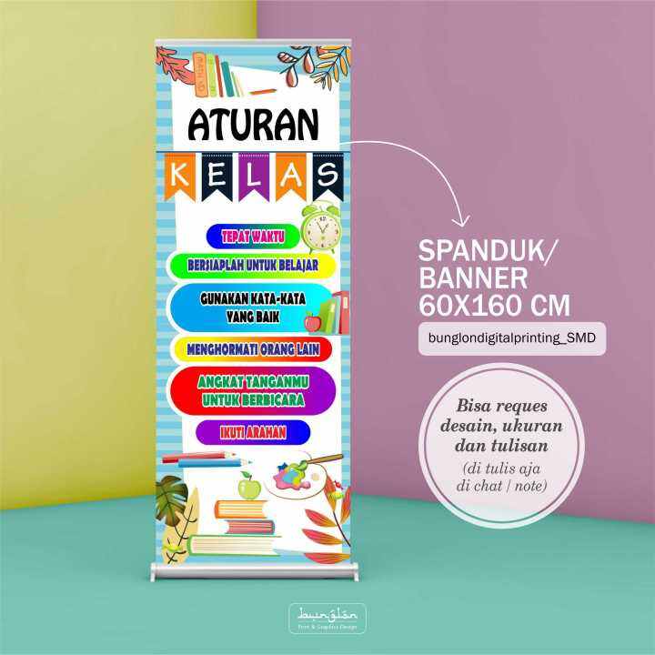 Spanduk, Banner Peraturan Ruang Kelas, Pedoman Ruang Kelas, Edukasi ...