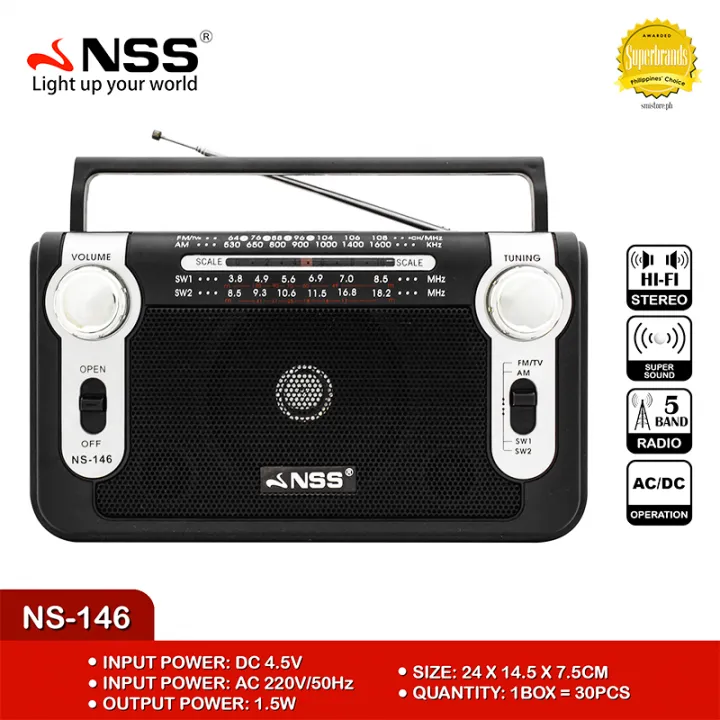 NSS radio am fm rechargeable and battery 4 band radio bluetooth am fm ...