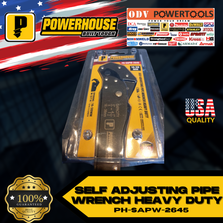 POWERHOUSE SELF ADJUSTING PIPE WRENCH HEAVY DUTY PH-SAPW-2645 - ODV ...