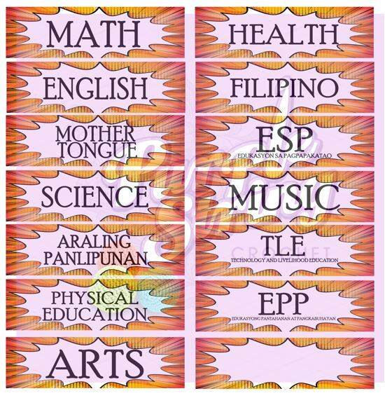 Subject Sticker for Notebooks | Lazada PH