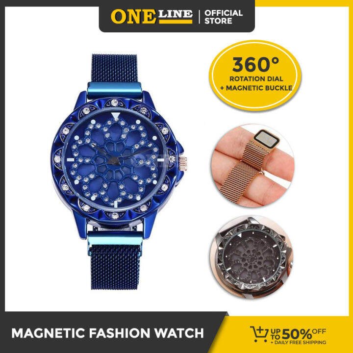 ONELINE 360° Rotation Dial Magnetic Buckle Fashion Watch | Lazada PH