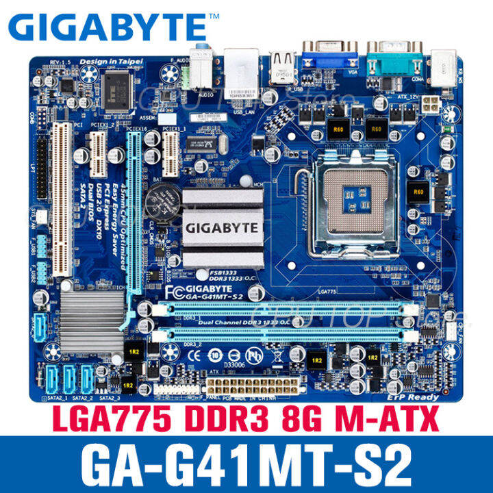 ⚡️ GIGABYTE GA-G41MT-S2 Desktop Motherboard G41 Socket LGA 775 DDR3 8G ...