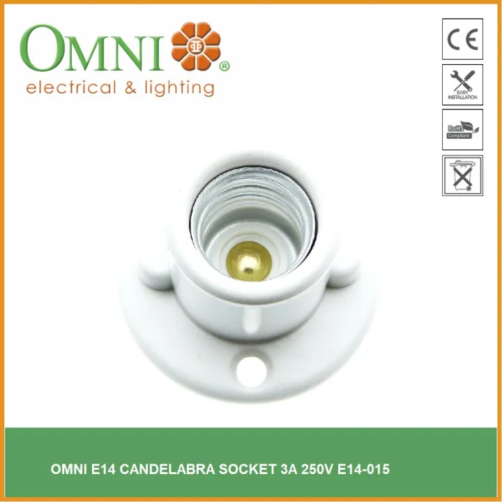Omni E14 Candelabra Socket 3A 250V E14-015 | Lazada PH