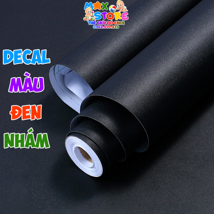 Decal Đen Nhám, Decan Sần Giấy Dán Màu Đen, Dán Bàn, Tủ | Lazada.vn