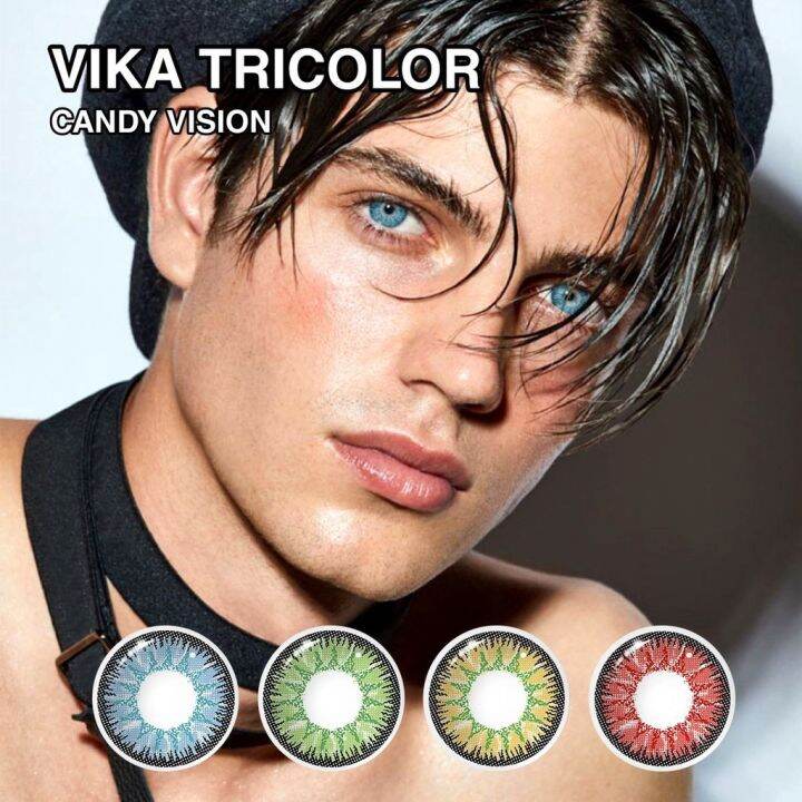 SOFTLENS LeermOO VIKA TRICOLOR CANDY VISION Series Normal diameter 14.5 mm | Lazada Indonesia