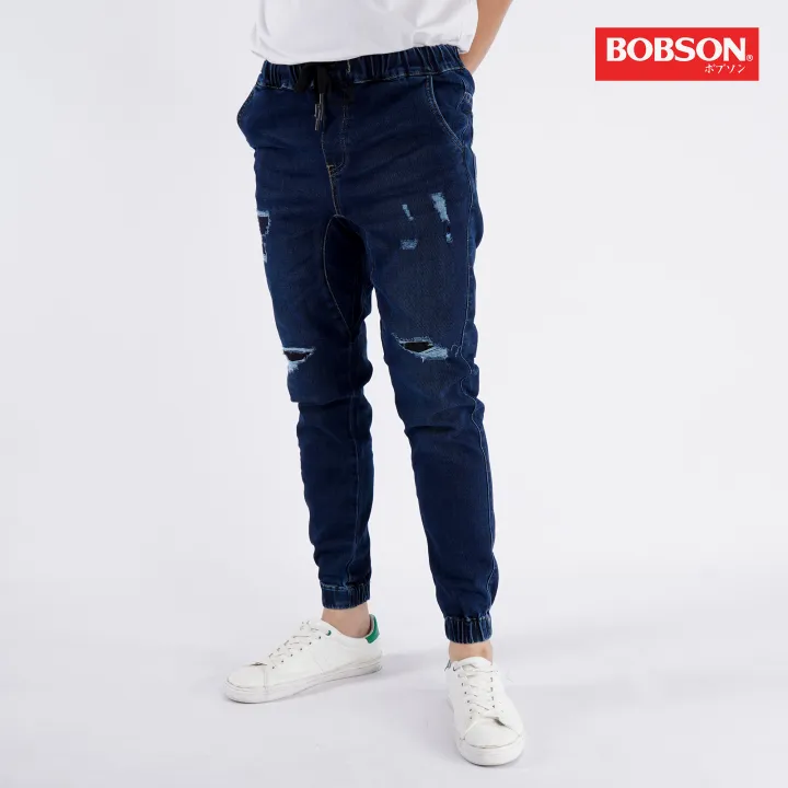 Bobson Men's Modified Denim Jogger Jeans 80955 (Dark Shade) | Lazada PH